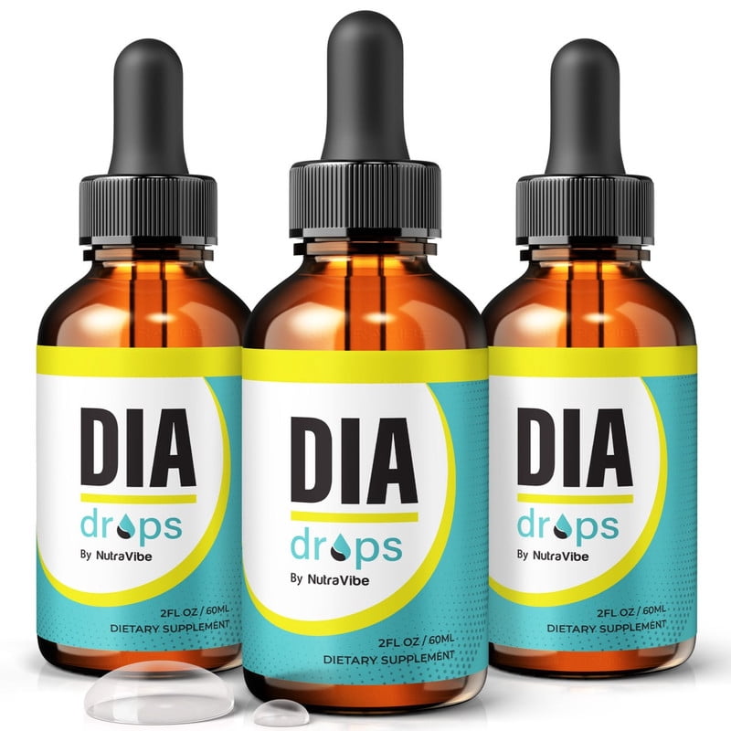 (3 Pack) Dia Drops – Daily Liquid Formula with a Clean, Natural Blend ...