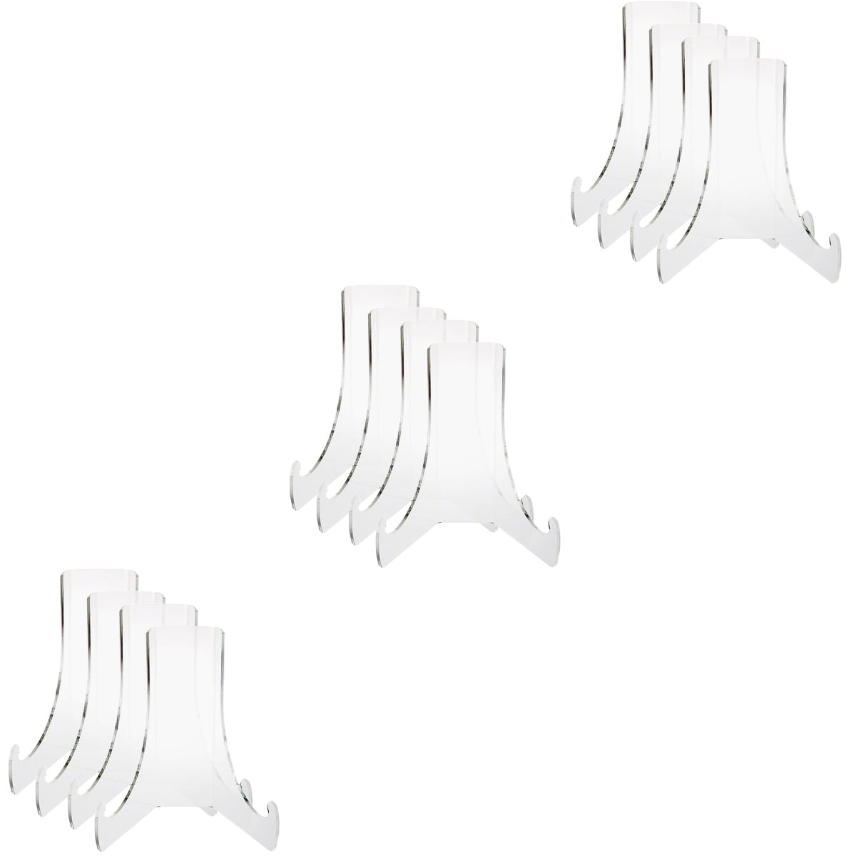 3 Pack Dish Display Stand Transparent Plate Holder - Walmart.com