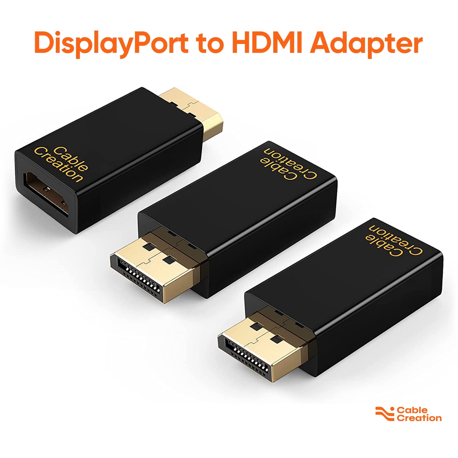 3 Pack Display Port to HDMI Adapter, CableCreation DP to HDMI Adapter ...