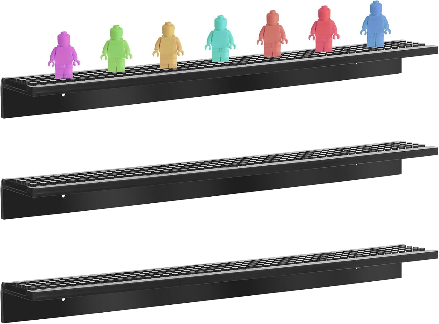 3-Pack Display Shelves for Minifigure - Wall Mount Shelf for Building ...