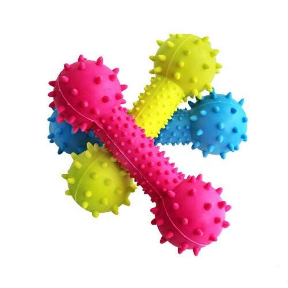 3 Pack Dog Double Bells Dumbbell Toy Puppy Chew Molar Clean Teeth Toy ...