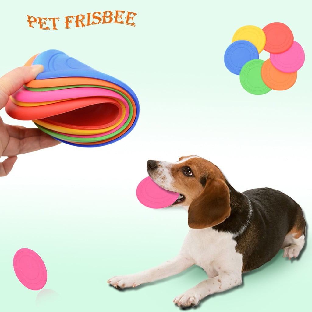 3 Pack Dog Flying Disc, Dog Flyer Dog Toy, Dog Soft Rubber Interactive ...