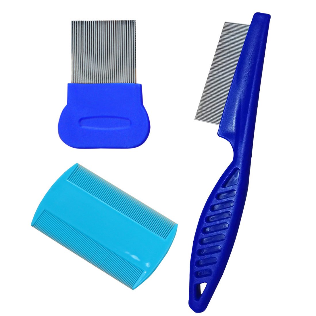 3 Pack Dog Hair Flea Comb, Stainless Pin Dog Cat Grooming Tick Lice ...