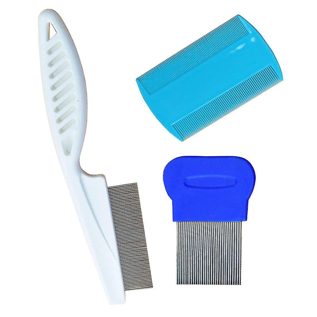 3 Pack Dog Hair Flea Comb, Stainless Pin Dog Cat Grooming Tick Lice ...