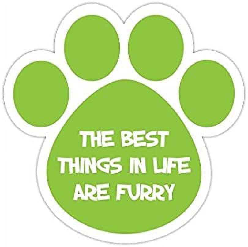 3 Pack - Dog Paw Shaped Bumper Sticker Decal: The Best Things In Life ...
