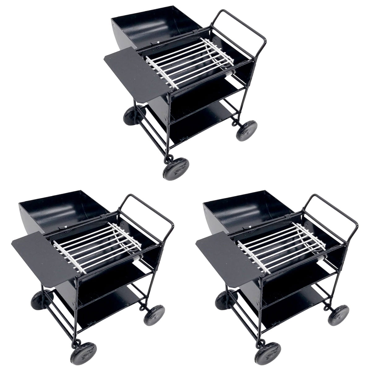 3 Pack Dollhouse Grill Toys Miniature Barbecue Maker Tabletop Decor ...