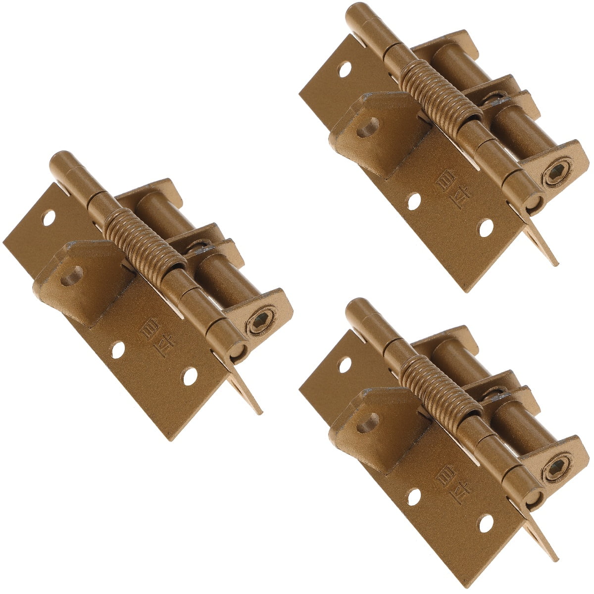 3 Pack Door Spring Self Closing Hinges Latch Stoppers Locks - Walmart.com