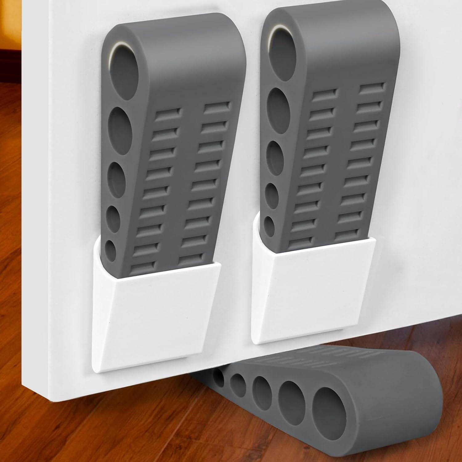 3 Pack Door Stops for Bottom of Door, Rubber Door Stopper Wedge with ...