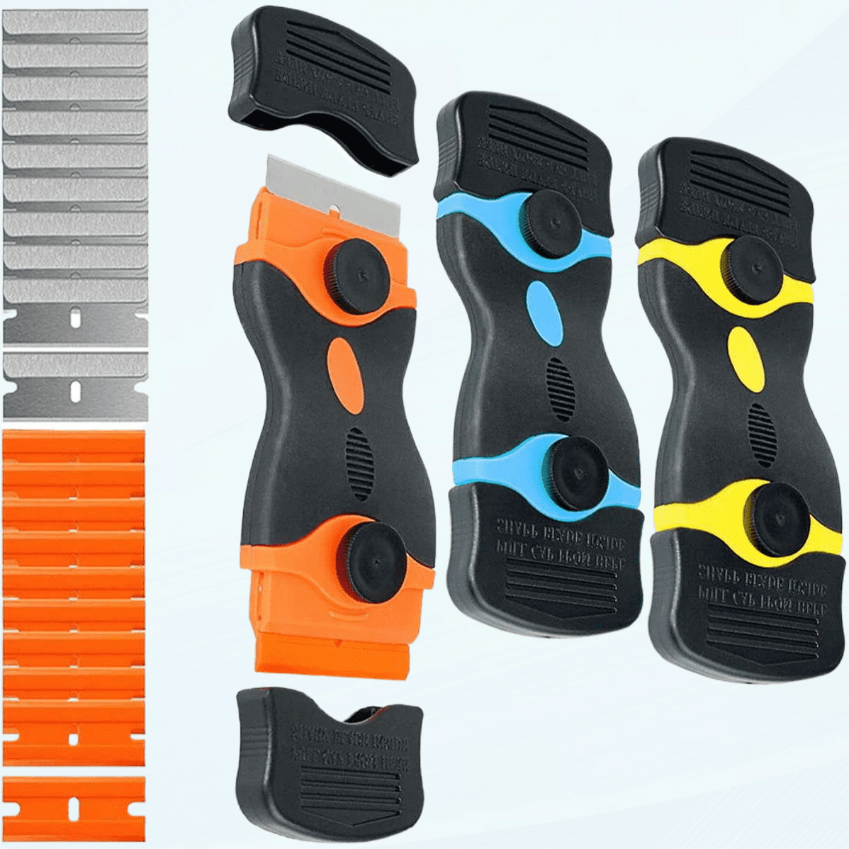 3 Pack Double Edge Razor Blade Scraper Set with 20 Pcs Replacement ...