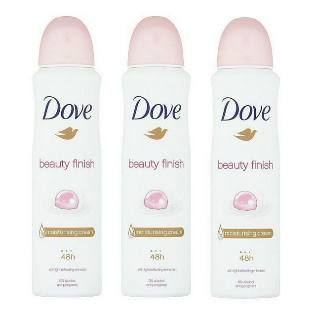 Dove Aerosol Beauty Finish Antiperspirant Deodorant Spray, 3 Pack ...
