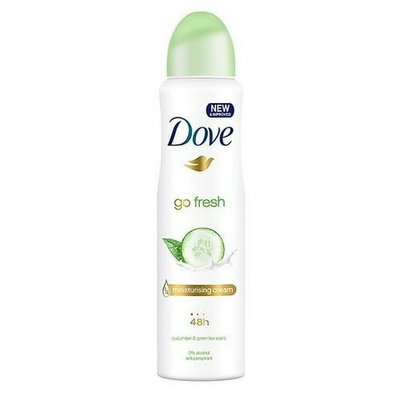 3 Pack Dove Go Fresh Cucumber &Green Tea Antiperspirant Deodorant Spray, 150ml Each - Walmart.com