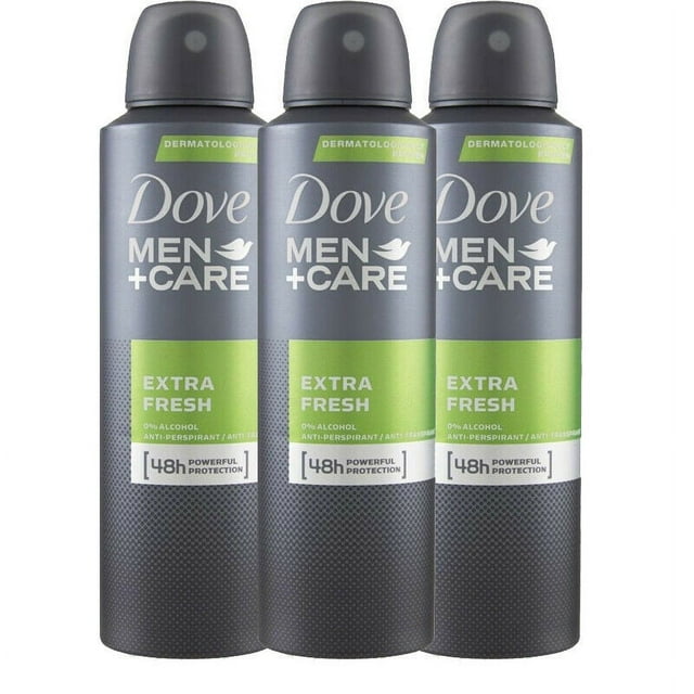 Dove Men + Care 3 Pack Extra Fresh 48 HR Antiperspirant Deodorant Spray ...