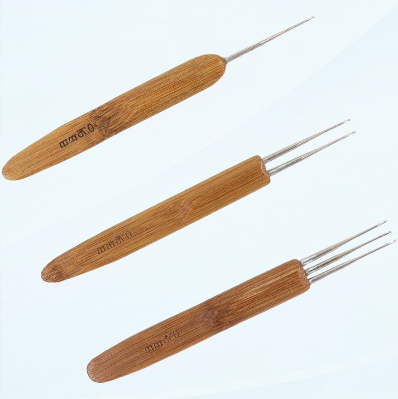 3 Pack Dreadlock Crochet Hook Bamboo Hair Weaving Dread Crochet Needle ...