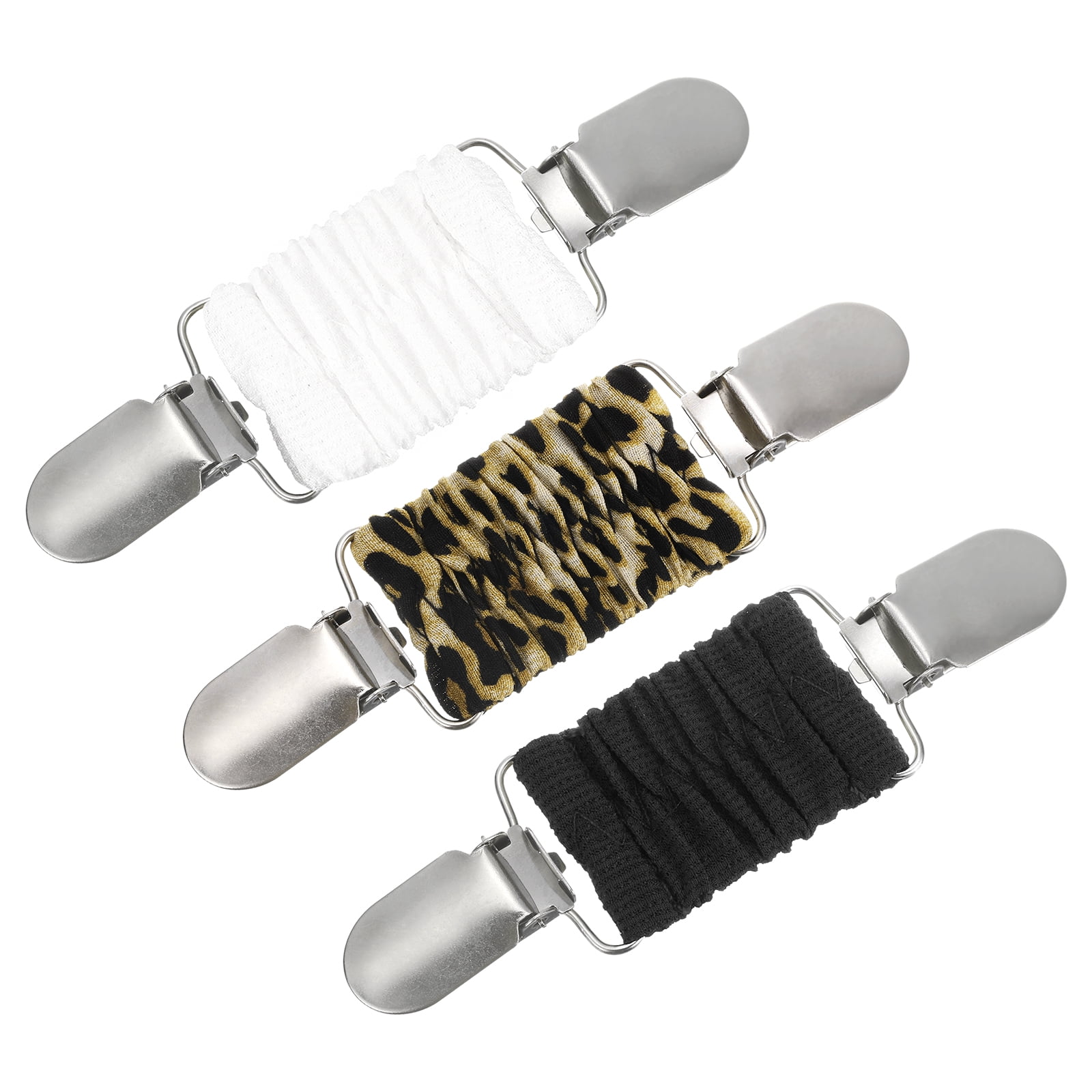 3 Pack Dress Cinch Clips, Dress Back Cinch Clip(White, Black, Printed ...