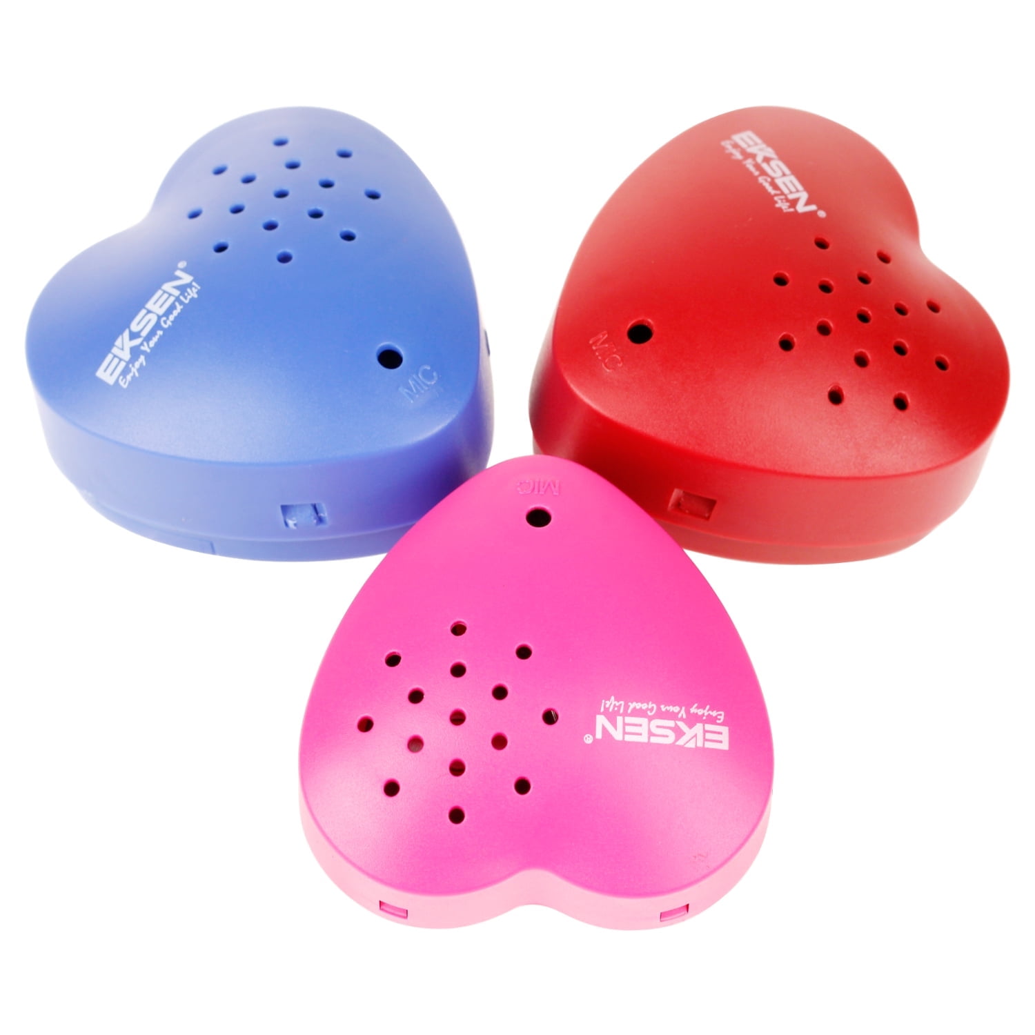 3 Pack EKSEN Voice Recorder for Stuffed Animal, 30 Seconds Heart Voice ...