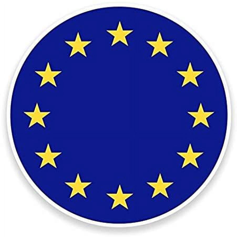 3 Pack - EU Europe Flag Map Vinyl SELF ADHESIVE STICKER Decal - Sticker ...