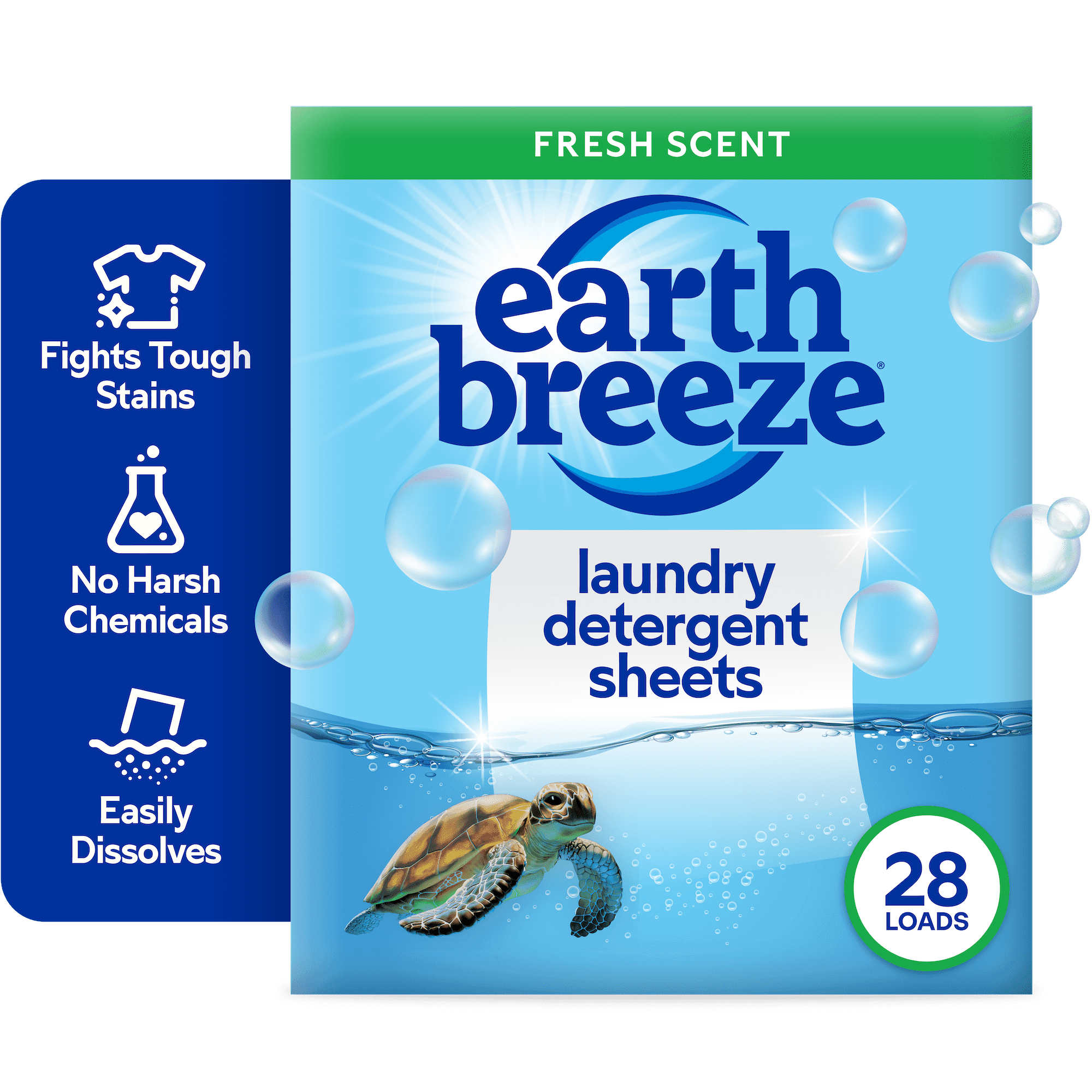 (3 Pack) Earth Breeze Laundry Detergent Sheets, Fresh Scent, Eco ...