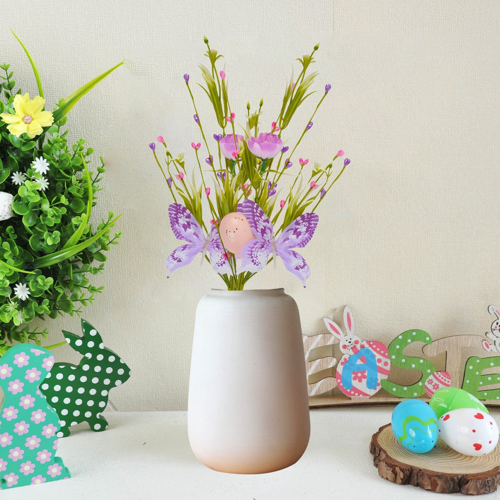 3 Pack Easter Egg and Butterfly Floral Pick, Combined Design Spring ...