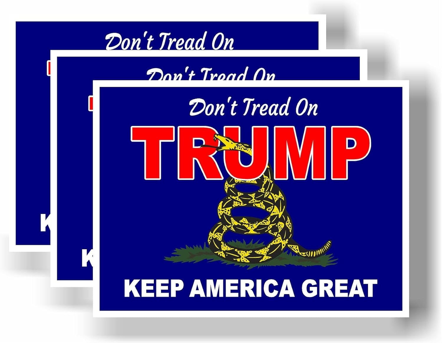 3 Pack Eco Don't Tread On Trump Donald Keep America Great MAGA Bumper ...