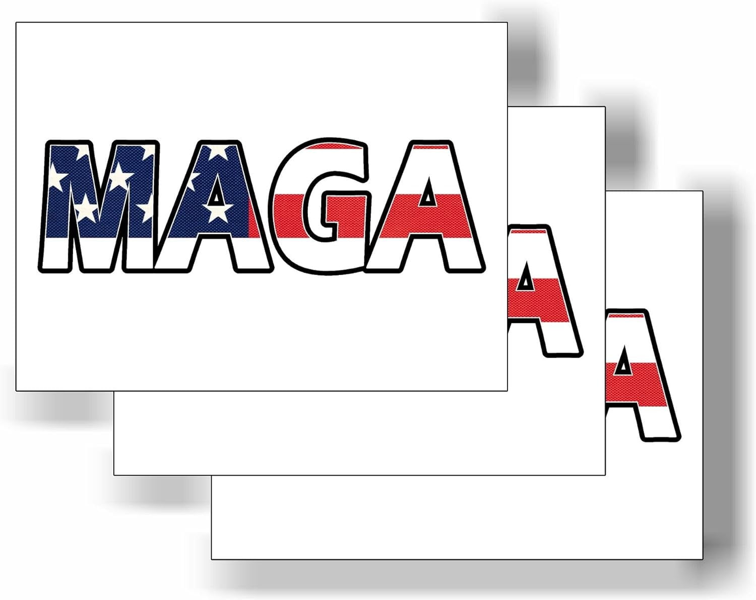3 Pack Eco Trump MAGA Flag Bumper Magnet 4 in x 3 in - Walmart.com
