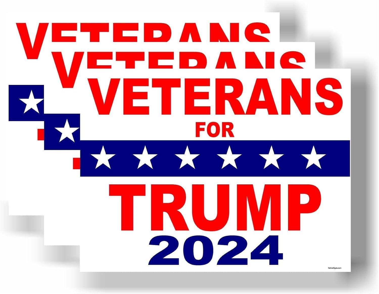 3 Pack Eco Veterans for Trump 2024 Size Bumper Magnet 4 in x 3 in ...