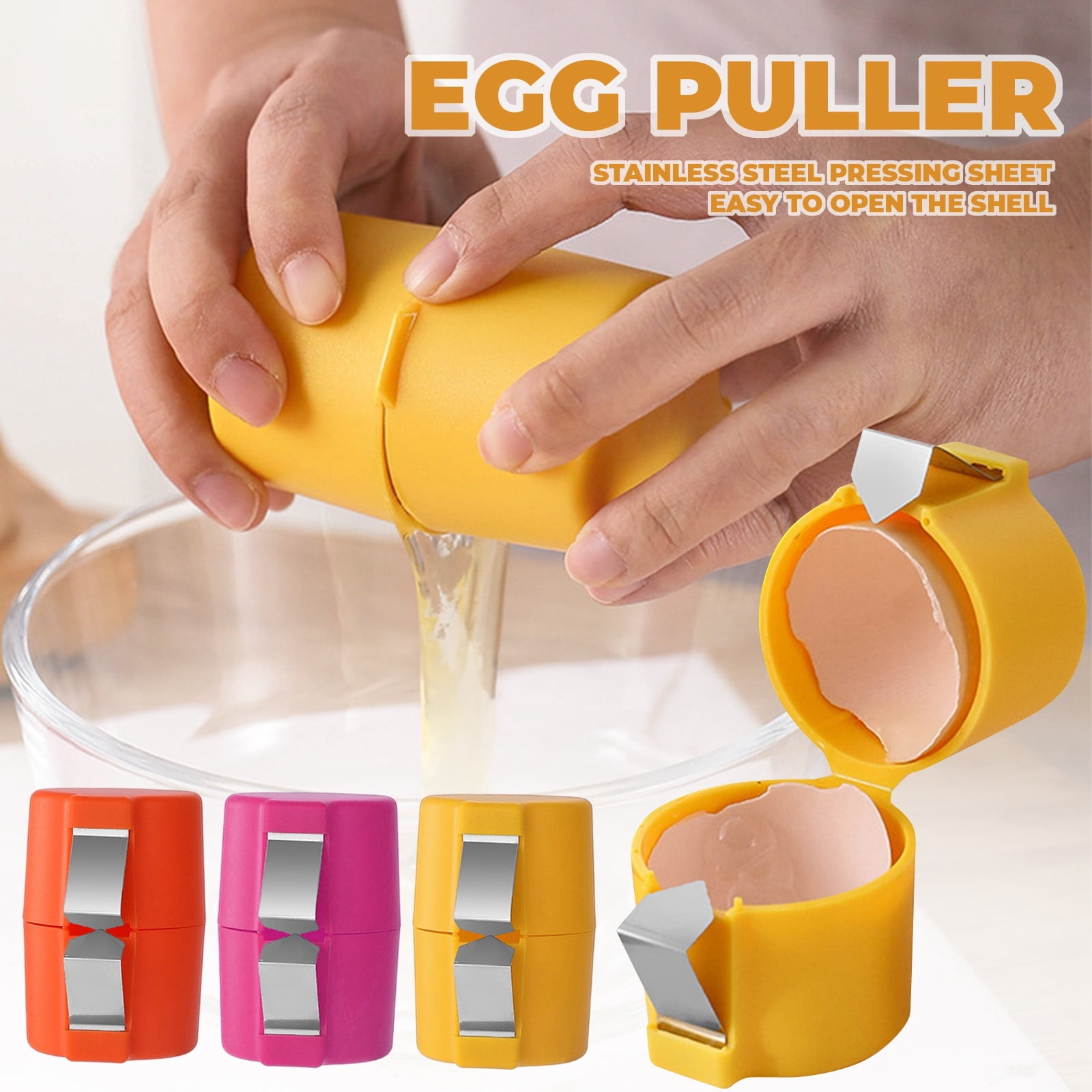3 Pack Egg Shell Opener, 2025 New Egg Cracker Tool for Raw Eggs, Multifunctional Egg Separator ...
