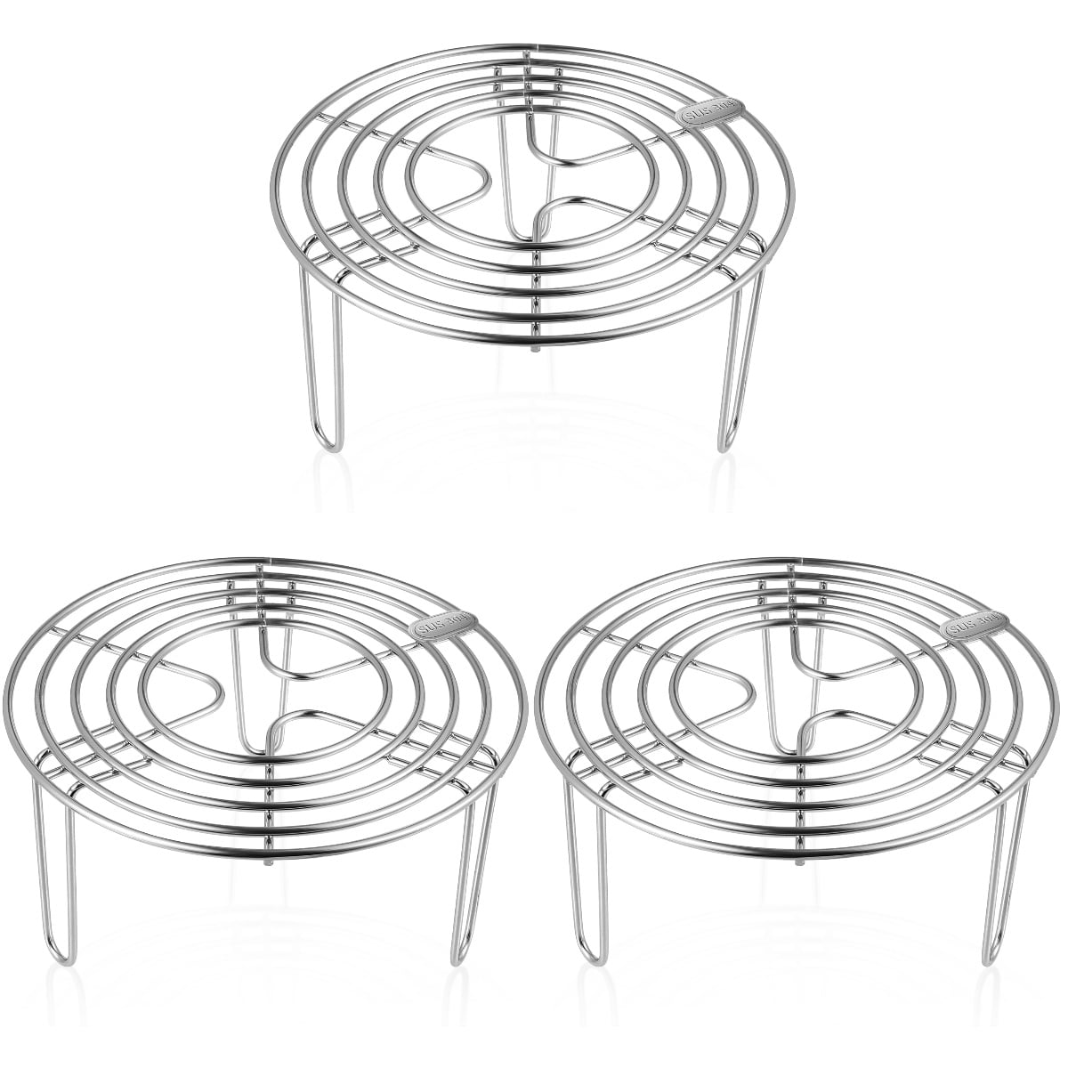 3 Pack Egg Steamer Cooling Rack for Kitchen Air Fryer Stainless Steel ...