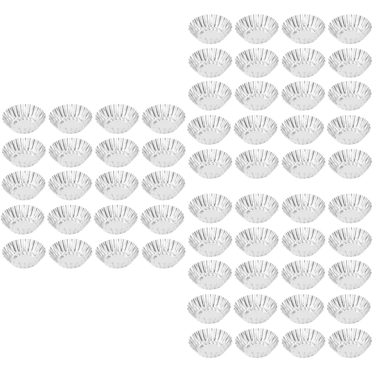 3 Pack Egg Tarts Mold Cupcake Baking Pans Containers Molds Silver ...