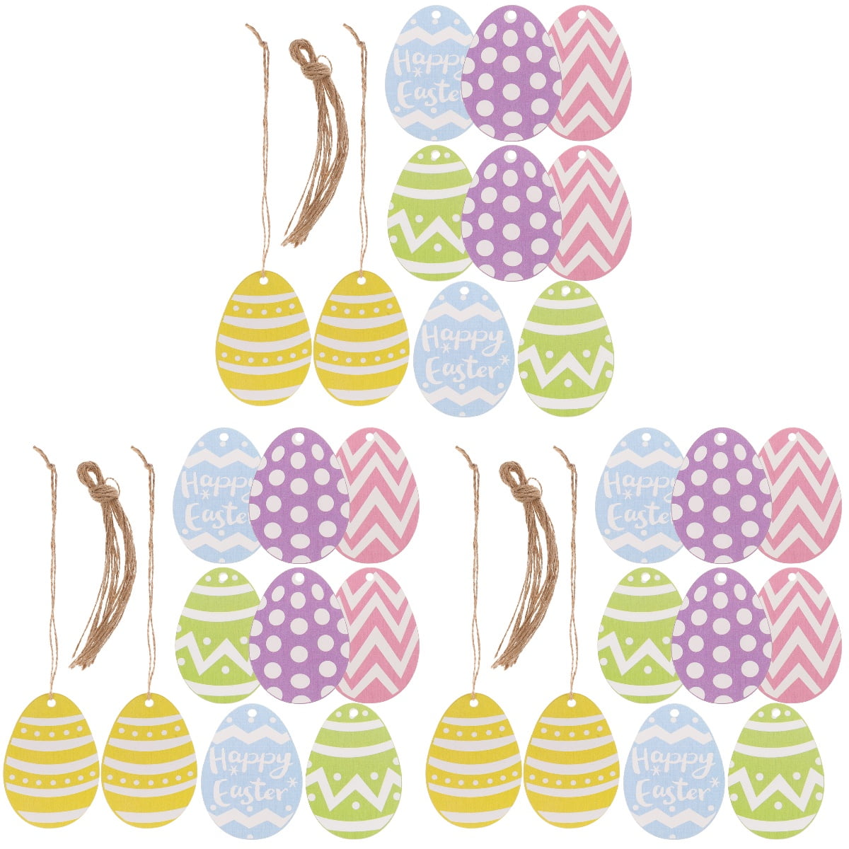 3 Pack Eggs Egg Shaped Cutouts Egg Wood Chips Easter Egg Decorating 8X5 ...