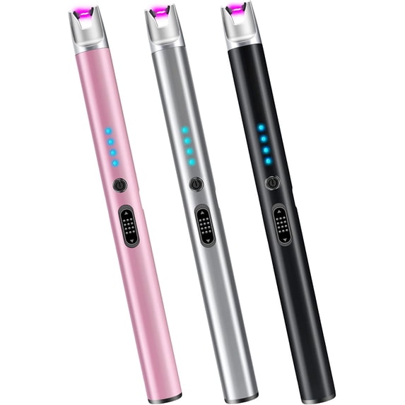 3 Pack Electric Candle Lighter Rechargeable USB Lighters Flameless ...