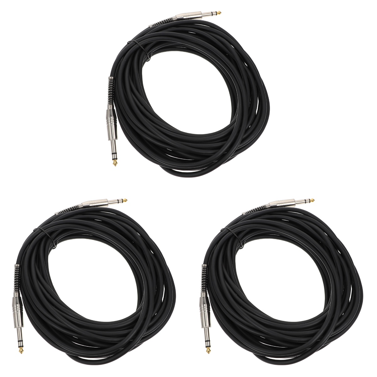 3 Pack Electric Guitar Audio Cable Stereo Instrument Adapter Electrical ...