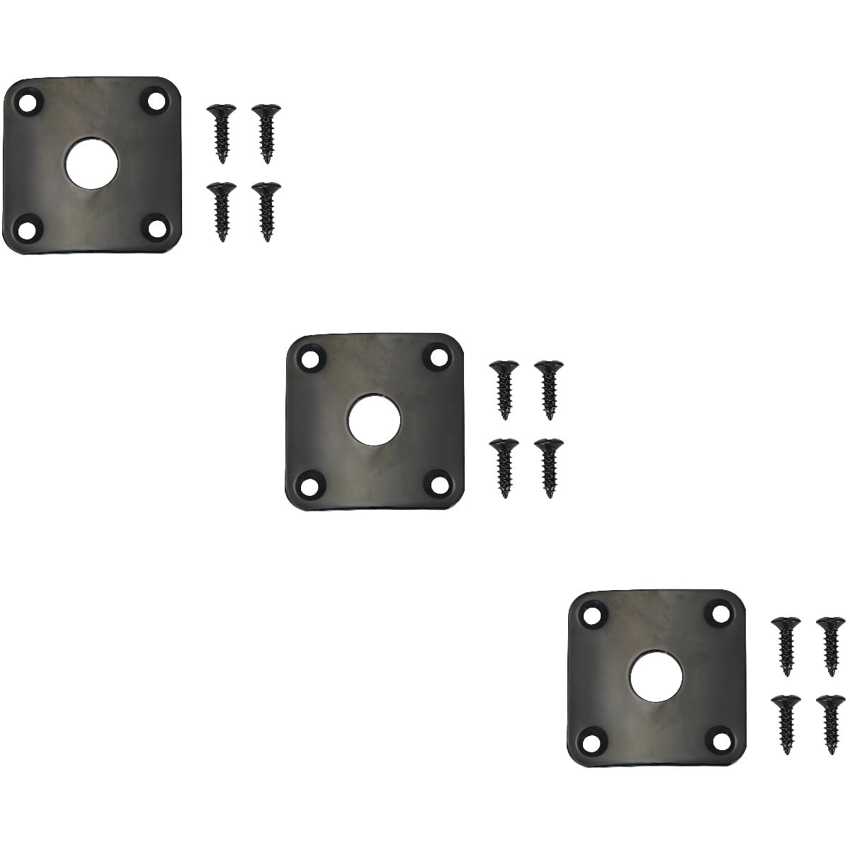 3 Pack Electric Guitar Socket Cover Curved Neck Plate Replacement Jack ...