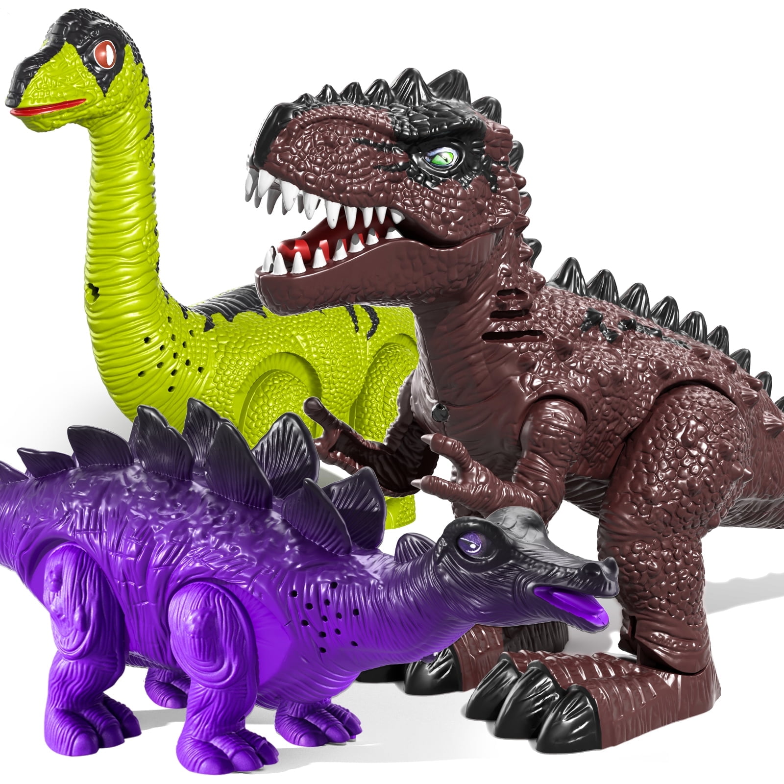 3 Pack Electric Walking Dinosaur Toys for Toddlers 3 4 5 Years with ...