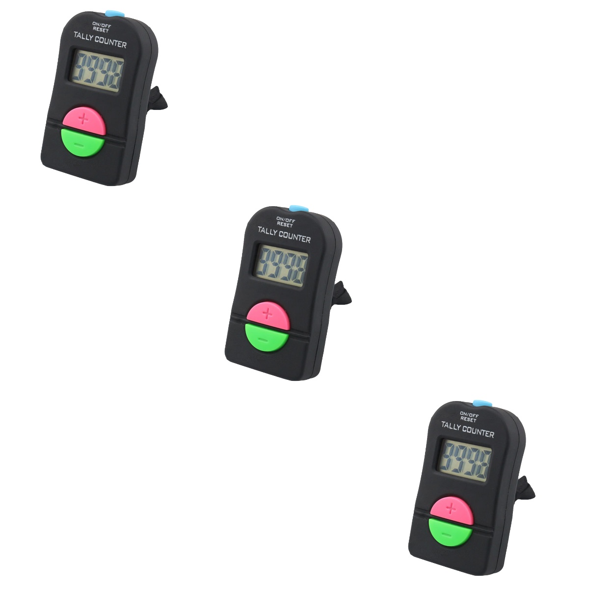 3 Pack Electronic Tally Counters Handheld Number Clicker LED Display ...