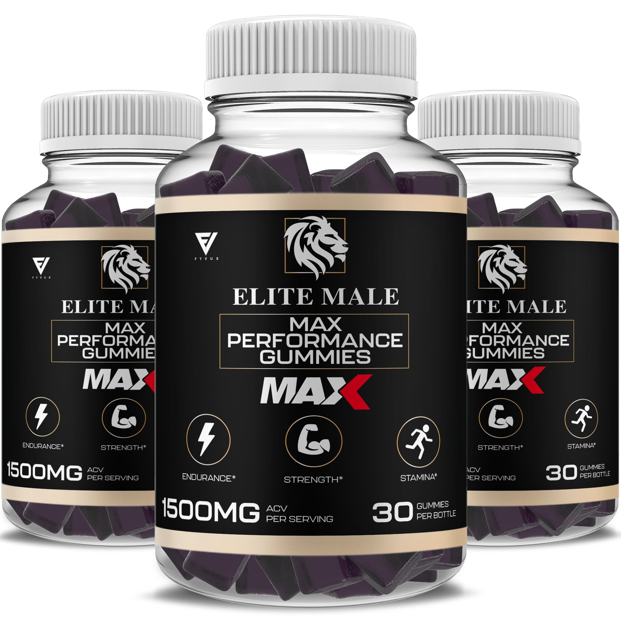 (3 Pack) Elite Male Max Gummies EliteMale Max Gummy Supplement (3 Month ...