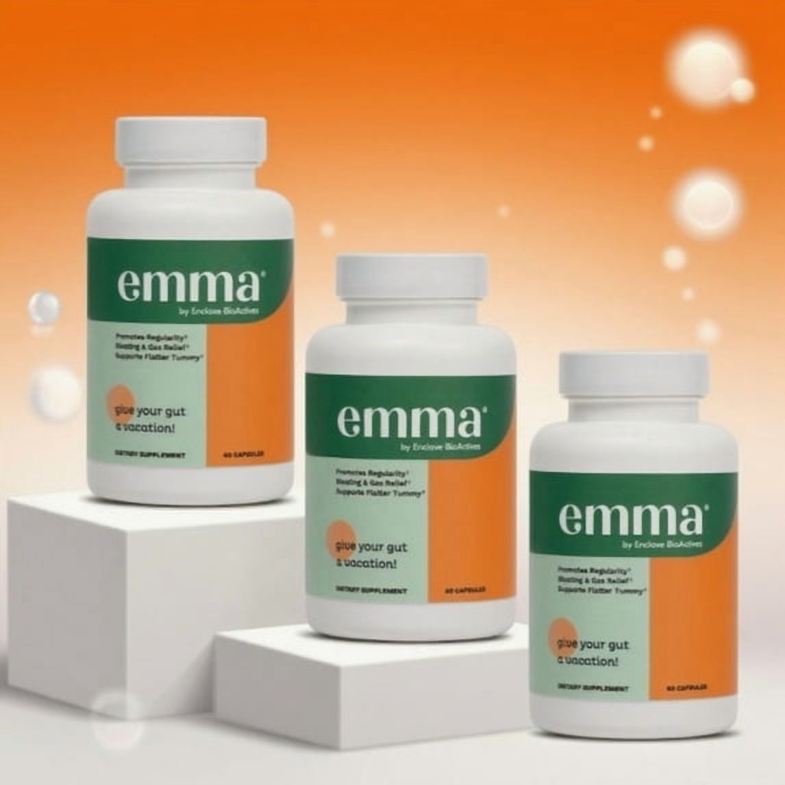 3-Pack Emma Gut Repair 60ct Each – DGL + Berberine in Each Pack for ...