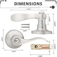 3 Pack Entry Door Lever with 3 Keys, Satin Nickel Finish, Reversible ...