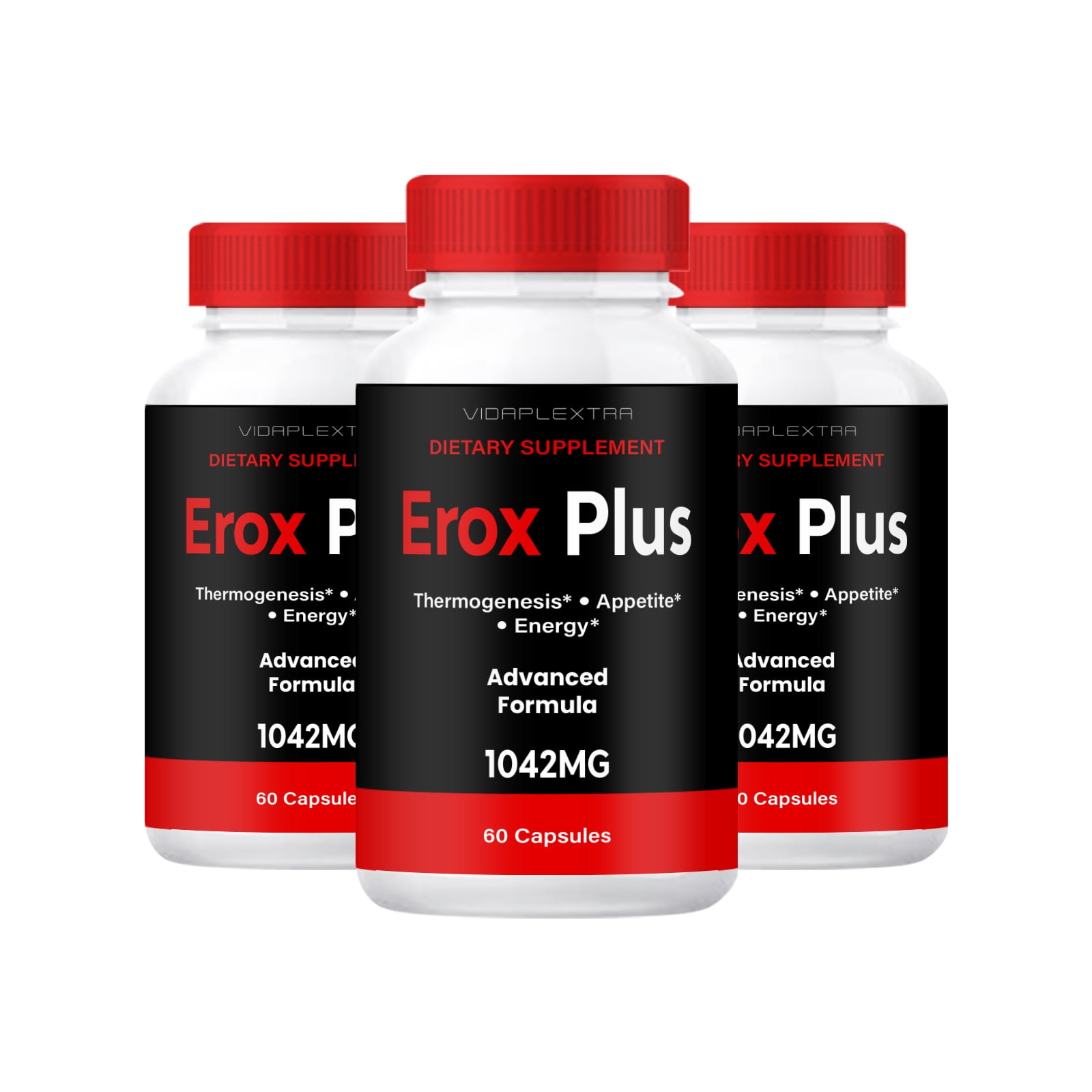 (3 Pack) EroxPlus Capsules - Erox Plus Male Capsules - Walmart.com