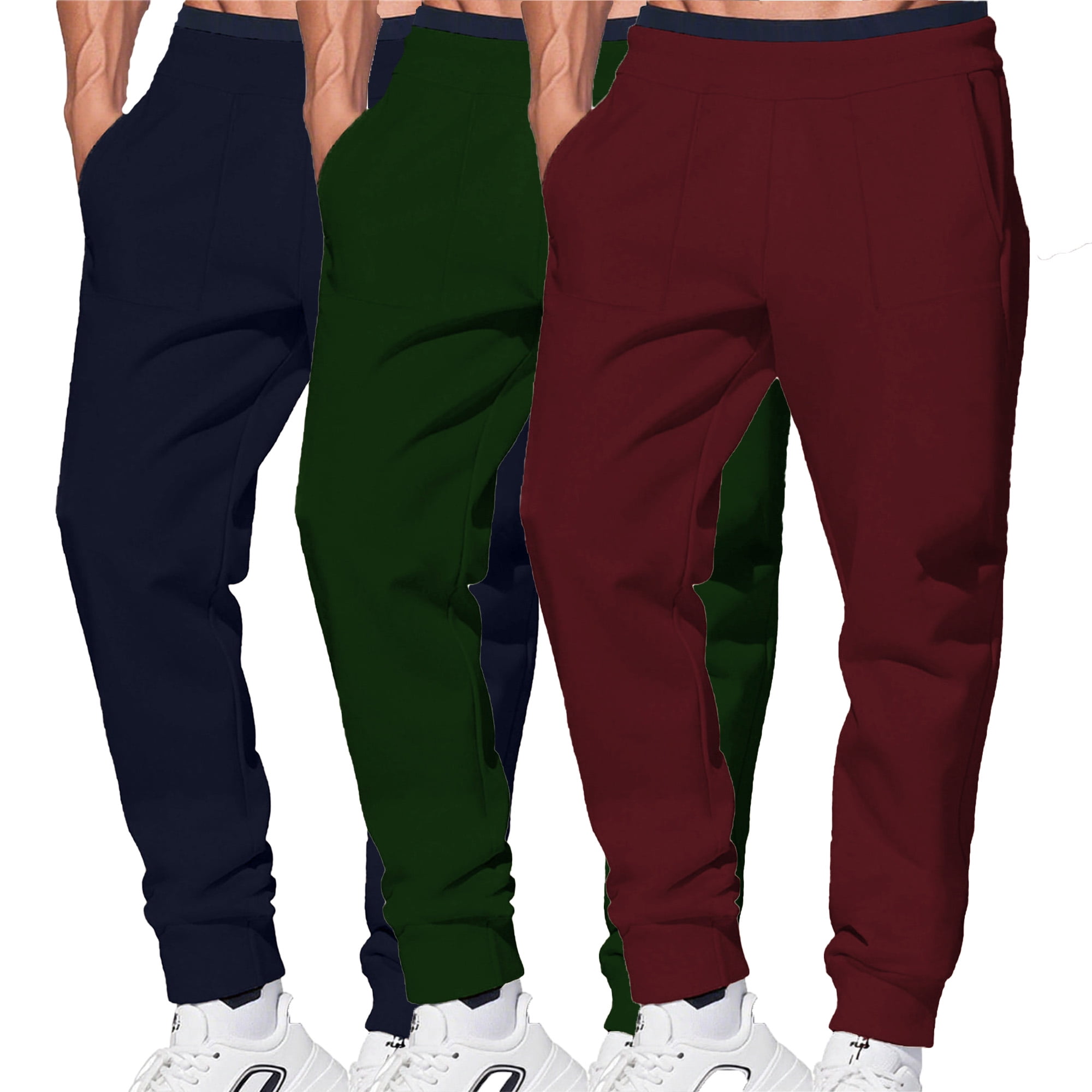 [3 Pack] Essentials Sweatpants, Men and Women's Sweatpants Cotton ...
