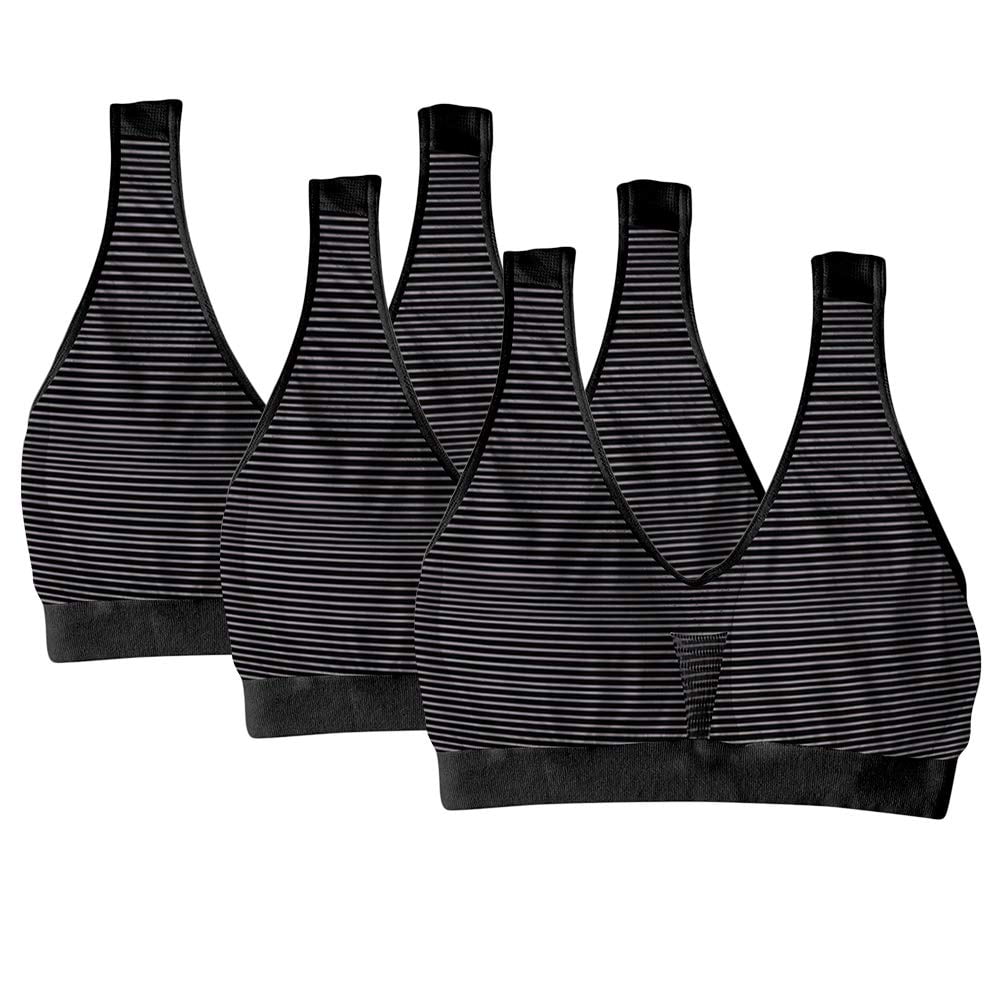 3 Pack Excalibur Stripe Bali Comfort Revolution Bra Microfiber Crop top ...