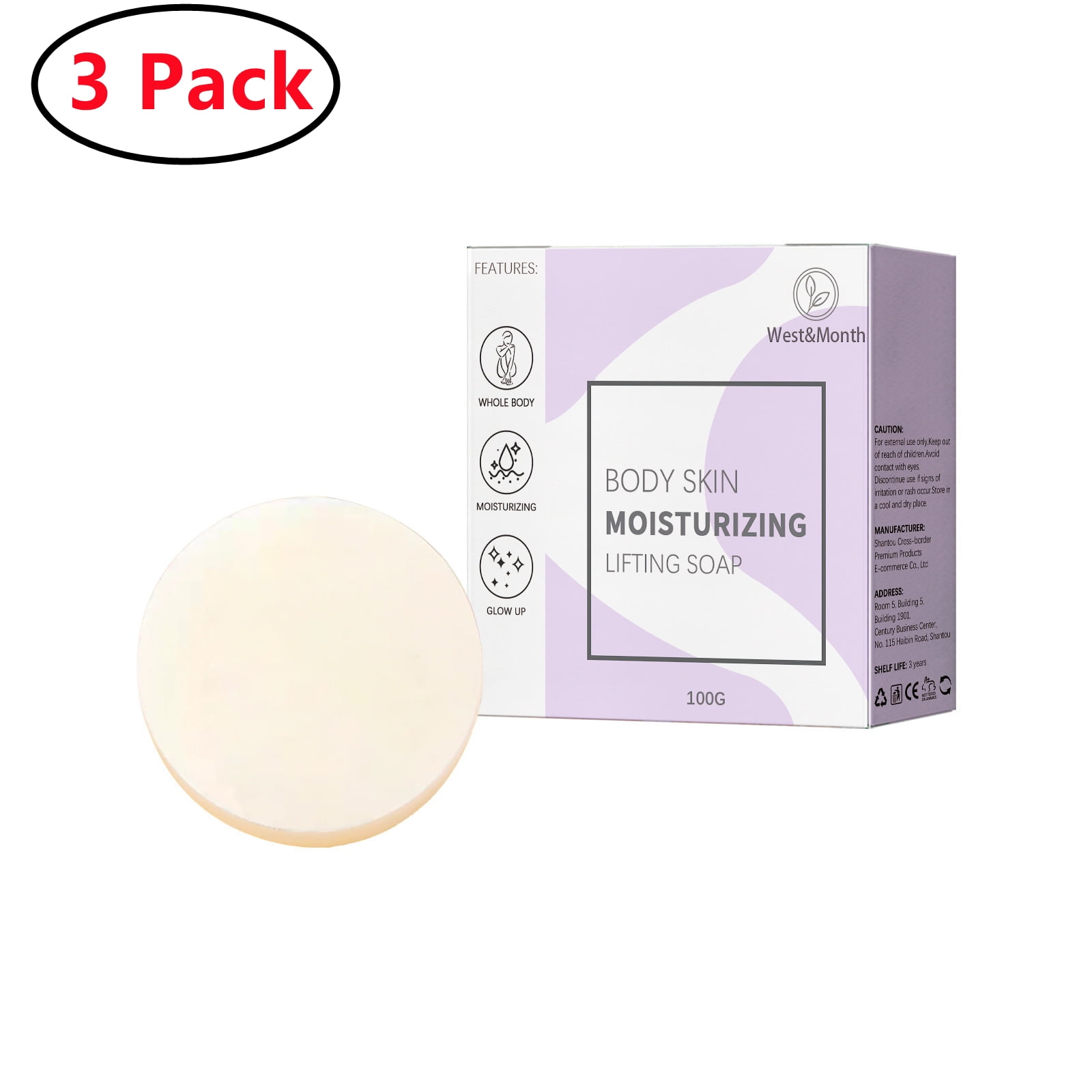 3 Pack Exfoliating Bar Soap for Women | Hydrating & Moisturizing Shea ...