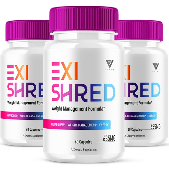 (3 Pack) Exi Shred Capsules ExiShred Premium Support Supplement, Exxi ...