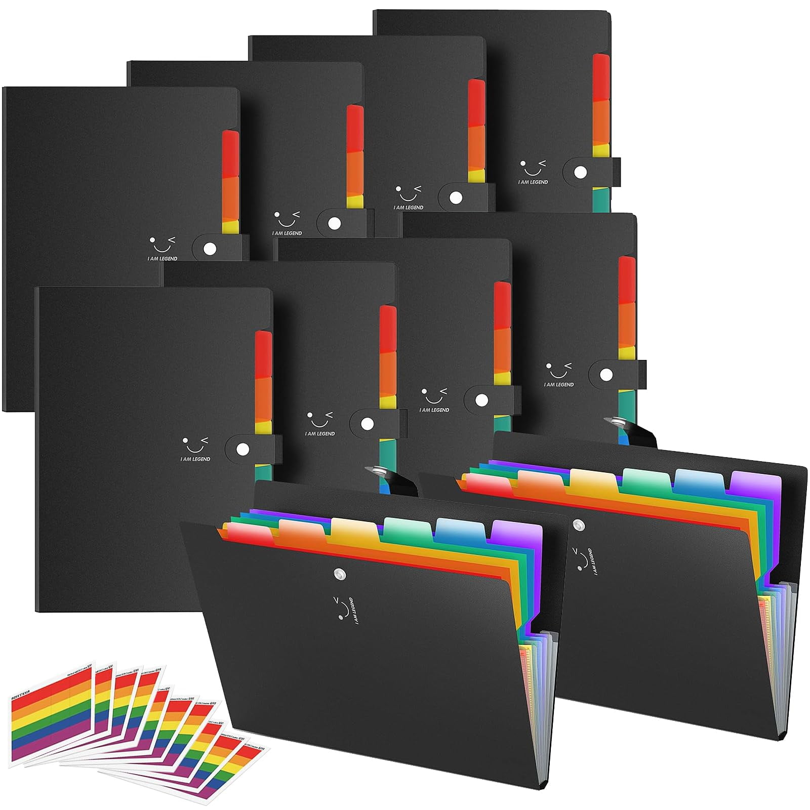 3 Pack Expanding File Folders,7 Pockets Accordion Document Organiser ...