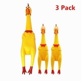 3 Pack Extra Large Big Screaming Chicken Toy Rubber Squawking Squeeze ...
