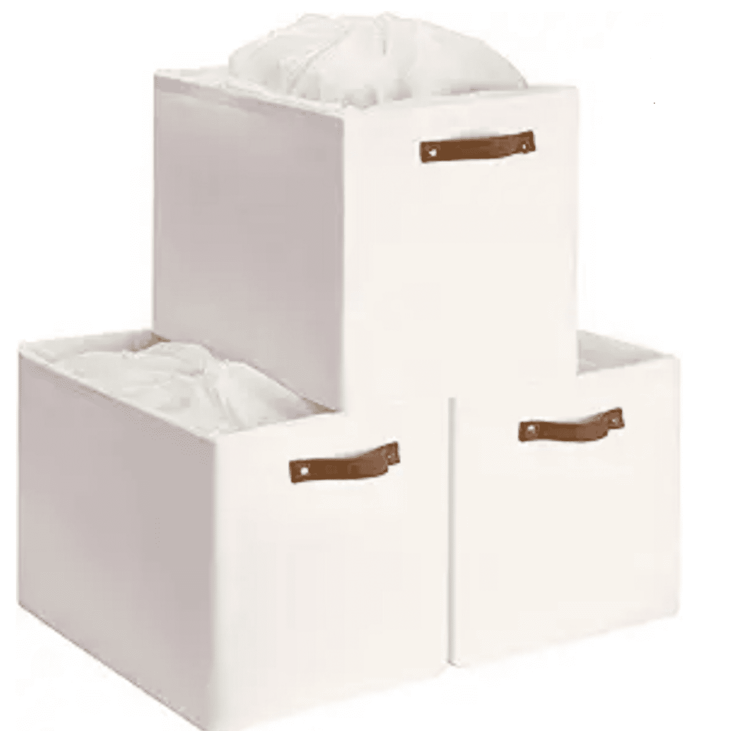 3 Pack Extra Large Fabric Storage Bins with Drawstring Closure, 87L ...
