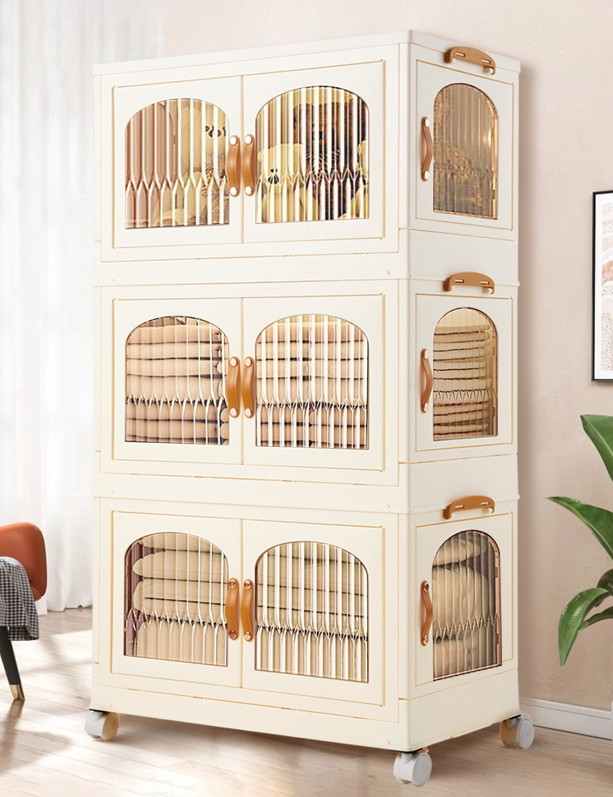 Keenstone 3 Pack Large 165QT Storage Bins with Lids, Stackable ...