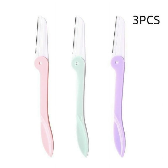 3 Pack Eyebrow Razors Folding Facial Razor for Women Face Hair Remover ...