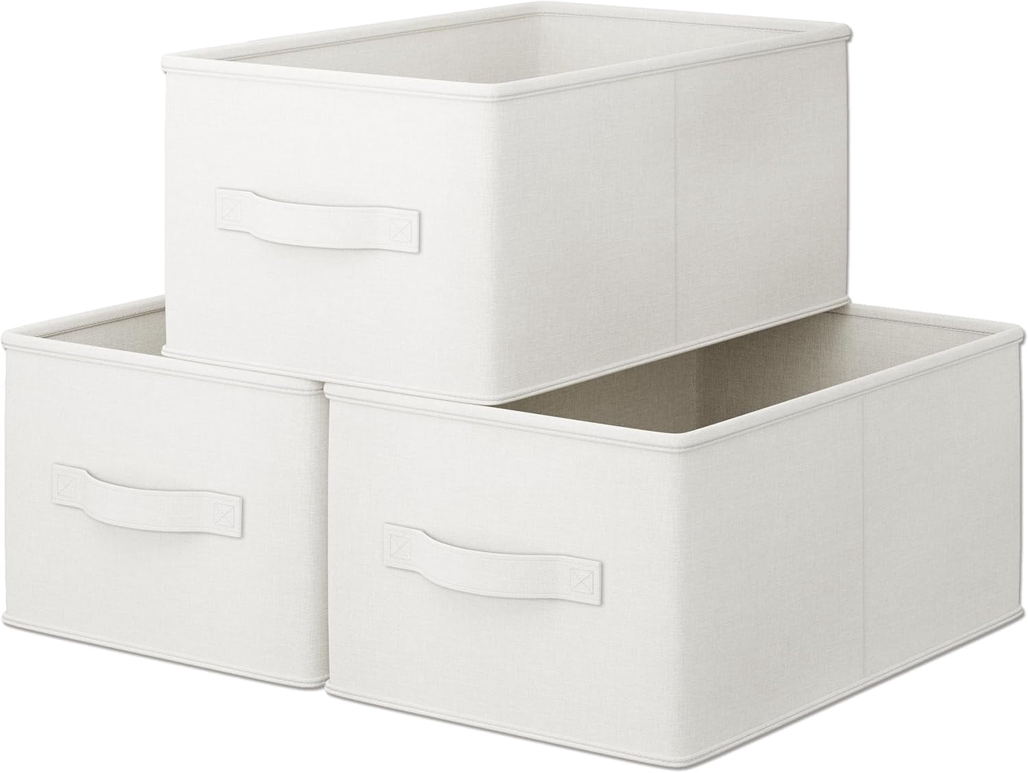 3 Pack Fabric Storage Bins for Shelves | Closet Storage Baskets ...