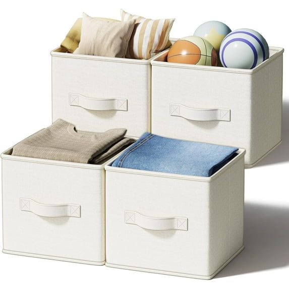 3 Pack Fabric Storage Bins for Shelves Closet Storage Bins Collapsible ...