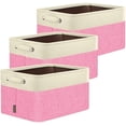 3 Pack Fabric Storage Bins for Shelves, Linen Storage Baskets for ...